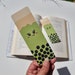 Boba Tea Bookmark | Bubble Tea Bookmark | Matcha | Lavender | Classic ...