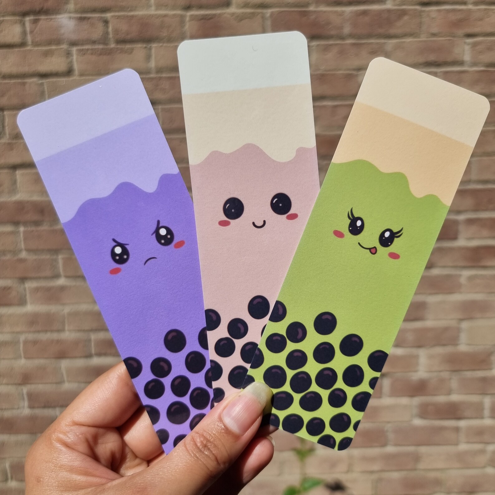 Boba Tea Bookmark Bubble Tea Bookmark Matcha Lavender - Etsy UK