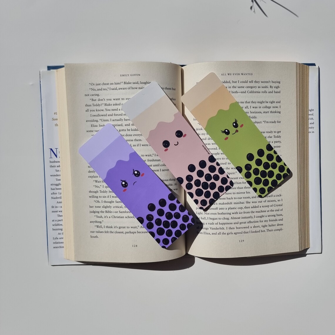 Boba Tea Bookmark Bubble Tea Bookmark Matcha Lavender - Etsy UK