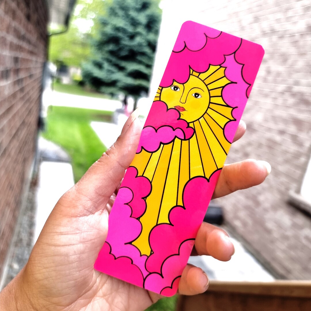 Sun Bookmark | Moon Bookmark | Sun and Moon Bookmark | Pop Art Bookmark ...