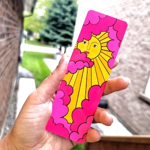 Sun Bookmark | Moon Bookmark | Sun and Moon Bookmark | Pop Art Bookmark ...
