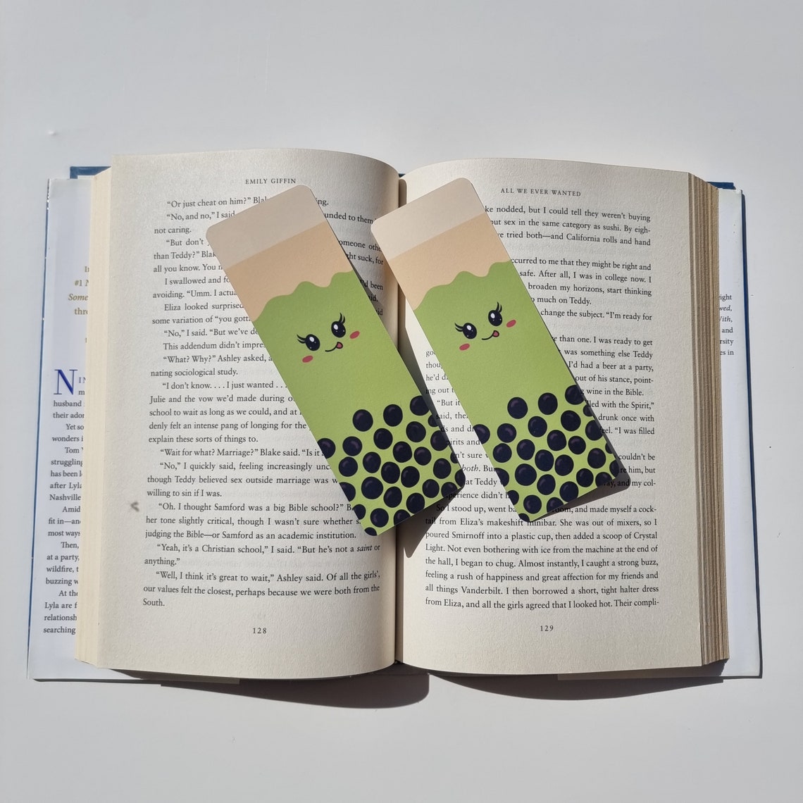 Boba Tea Bookmark Bubble Tea Bookmark Matcha Lavender - Etsy Canada