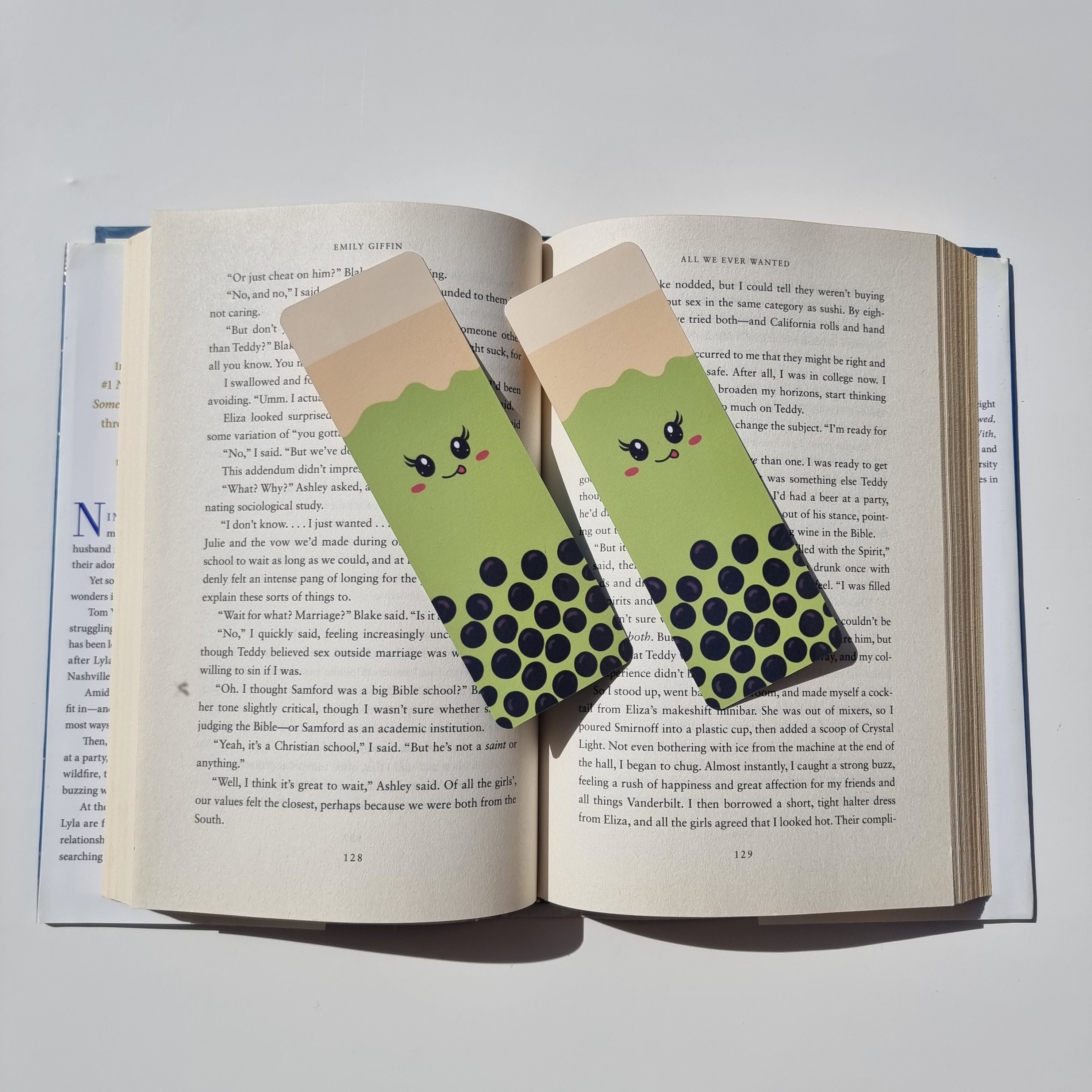 Boba Tea Bookmark Bubble Tea Bookmark Matcha Lavender Classic Kawaii ...