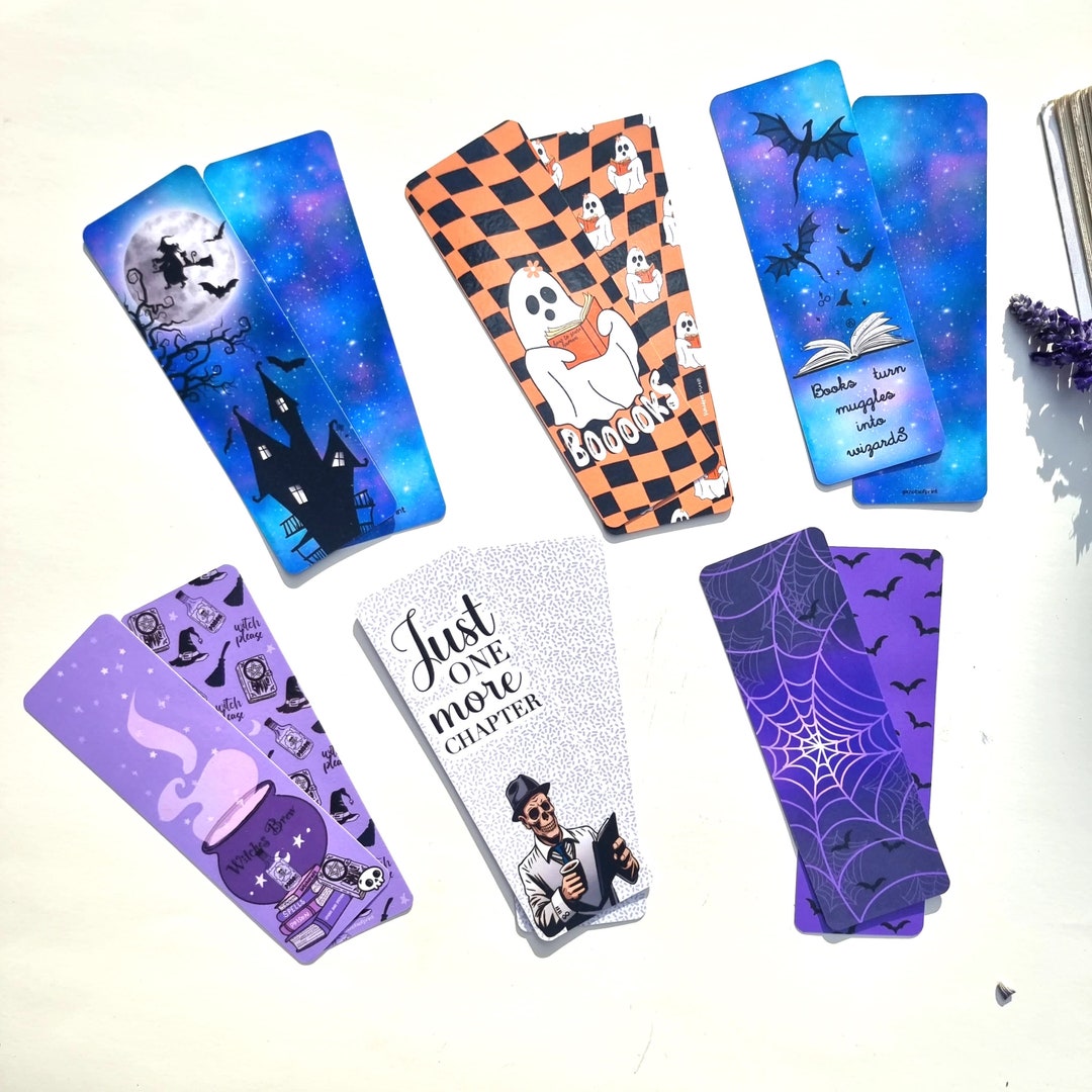 Halloween Bookmark Bundle Spooky Bookmarks Bookmark Set Handmade ...