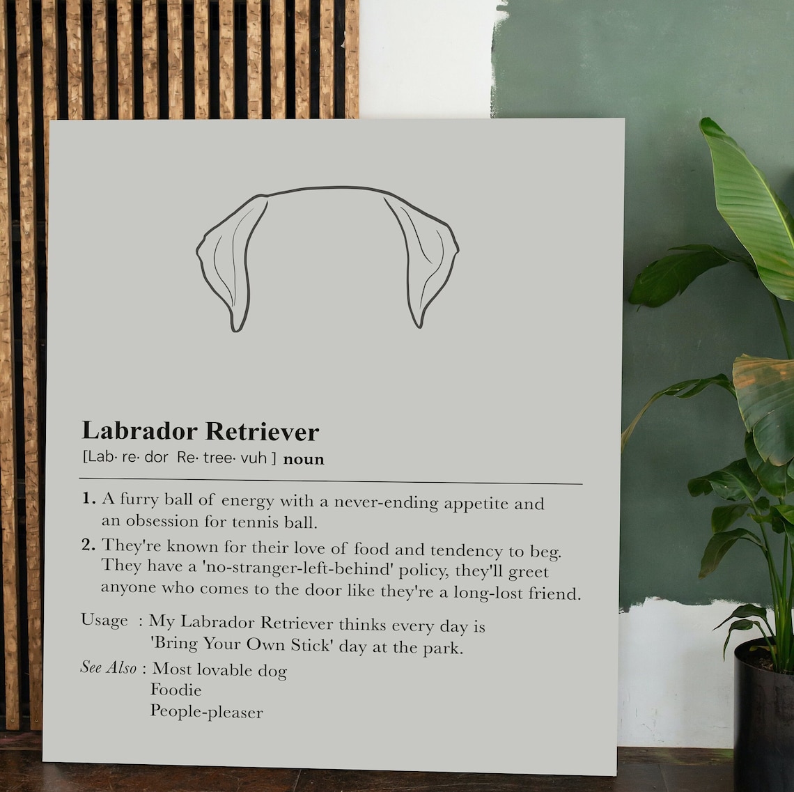 Labrador Retriever Dog Dictionary Poster - Etsy