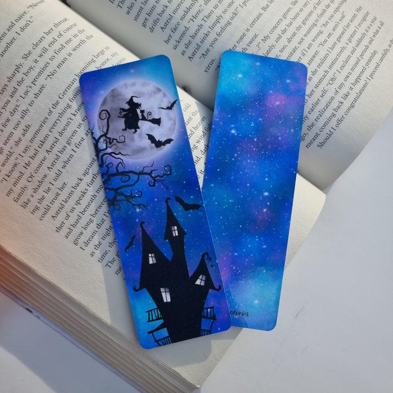 Haunted House Bookmark | Witch Bookmark | Fantasy Bookmark | Halloween ...