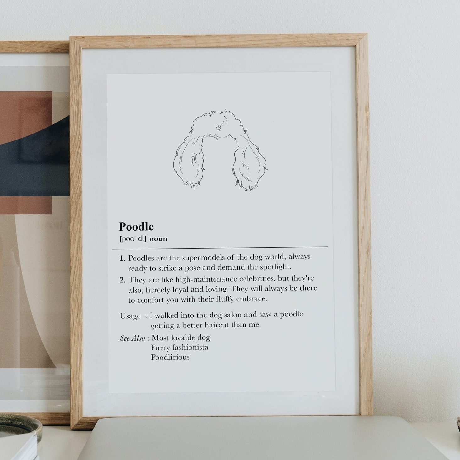 Poodle Dog Dictionary Poster - Etsy