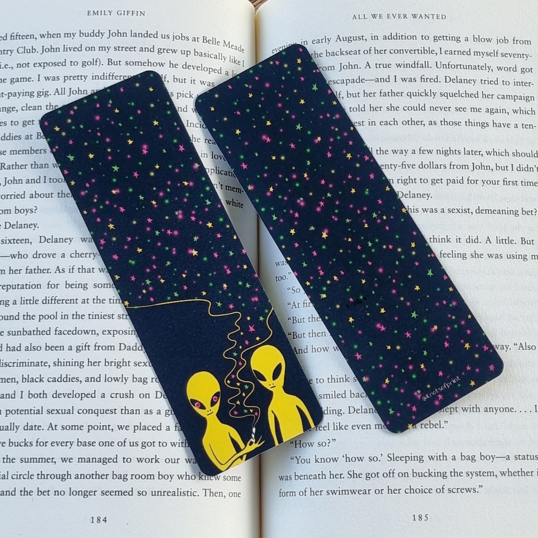 Alien Bookmark Weed Bookmark Galaxy Bookmark Pop Art Bookmark - Etsy Canada