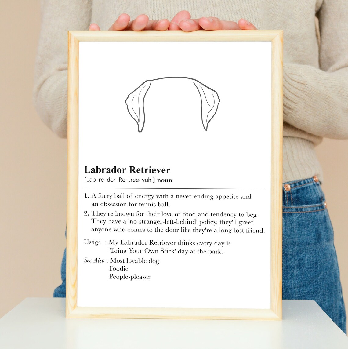 Labrador Retriever Dog Dictionary Poster - Etsy