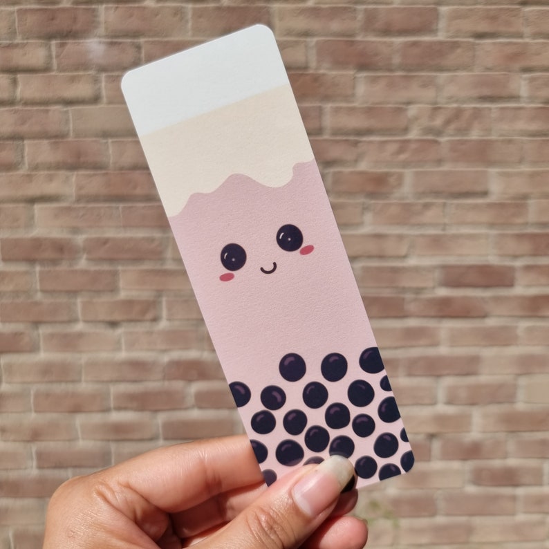 Boba Tea Bookmark Bubble Tea Bookmark Matcha Lavender Classic Kawaii ...