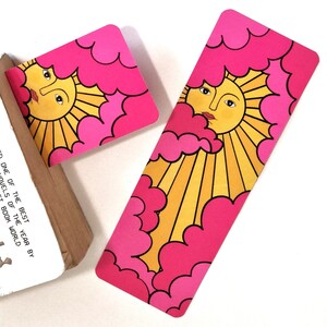 Sun Bookmark | Moon Bookmark | Sun and Moon Bookmark | Pop Art Bookmark ...