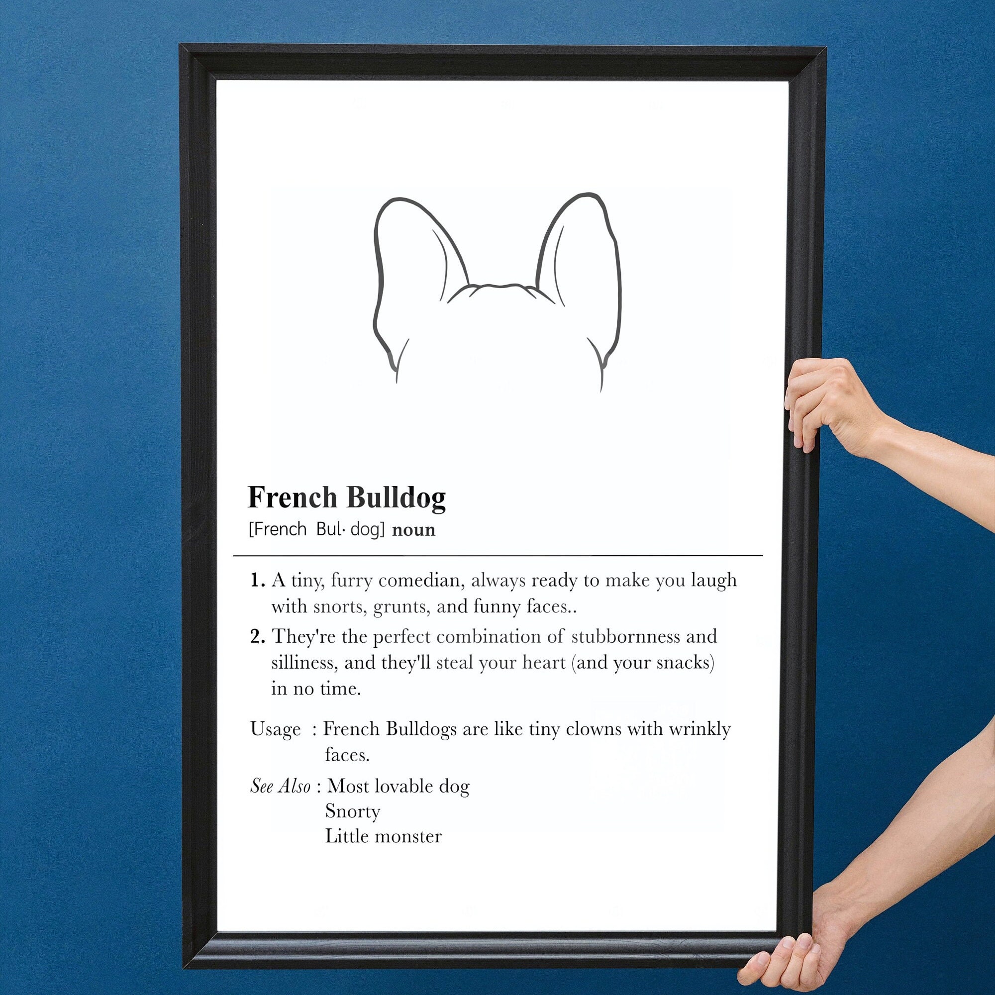 French Bulldog Dog Dictionary Poster - Etsy