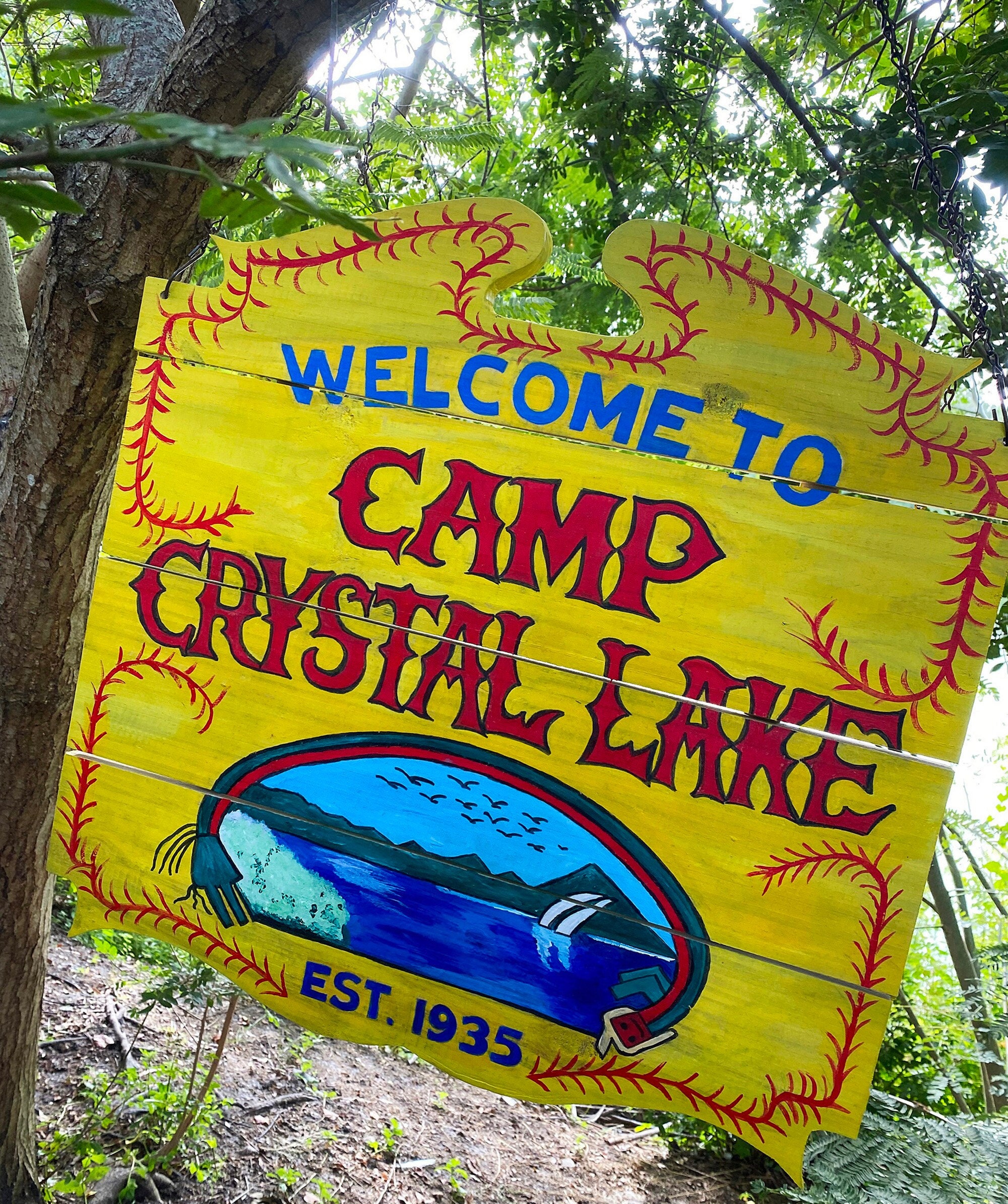 Friday the 13th Wooden Camp Crystal Lake Sign - Etsy