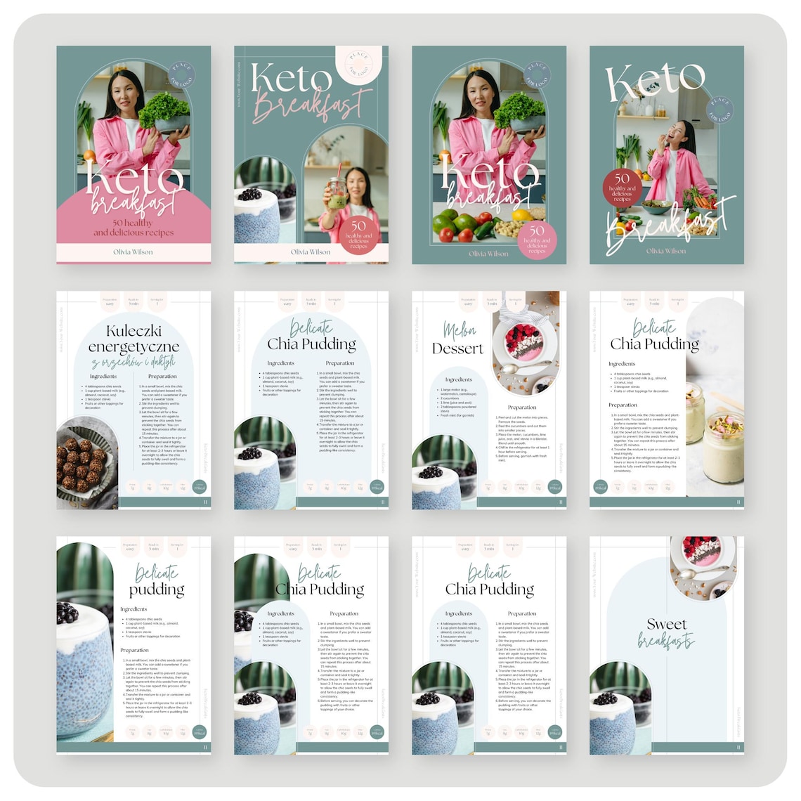 Recipe Book Template | Editable Cookbook Template | Printable Recipe ...