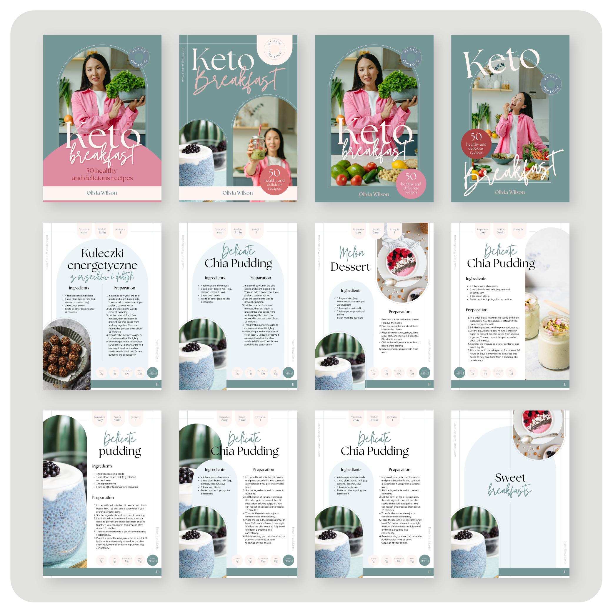 Recipe Book Template | Editable Cookbook Template | Printable Recipe ...