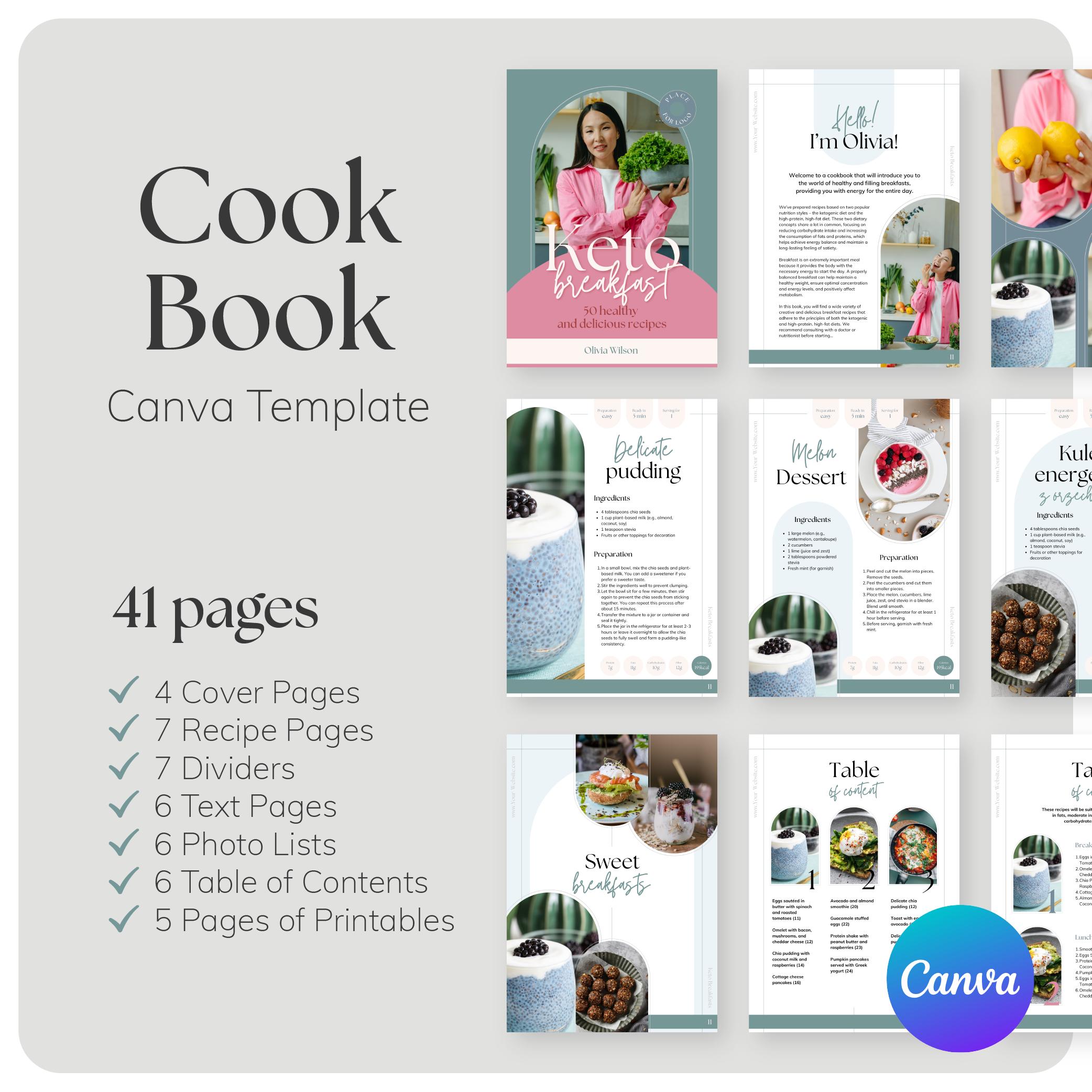 Recipe Book Template | Editable Cookbook Template | Printable Recipe ...