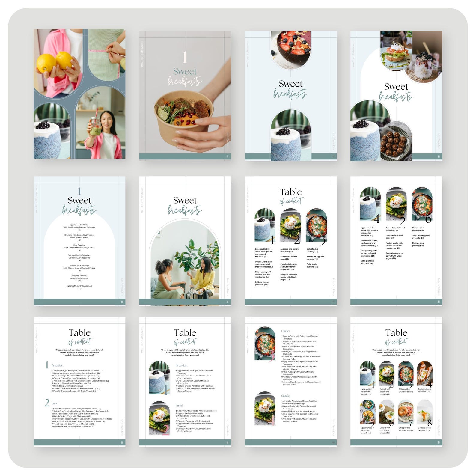 Recipe Book Template | Editable Cookbook Template | Printable Recipe ...