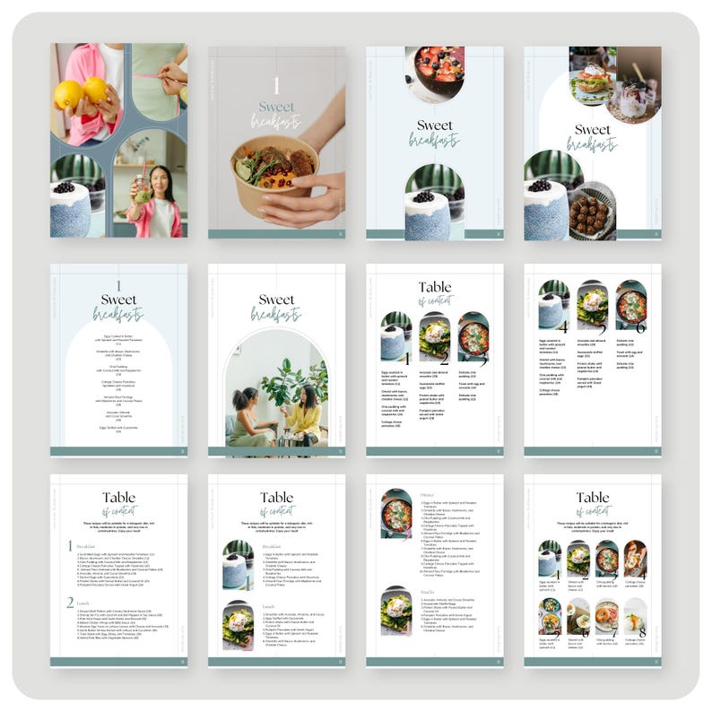 Recipe Book Template | Editable Cookbook Template | Printable Recipe ...
