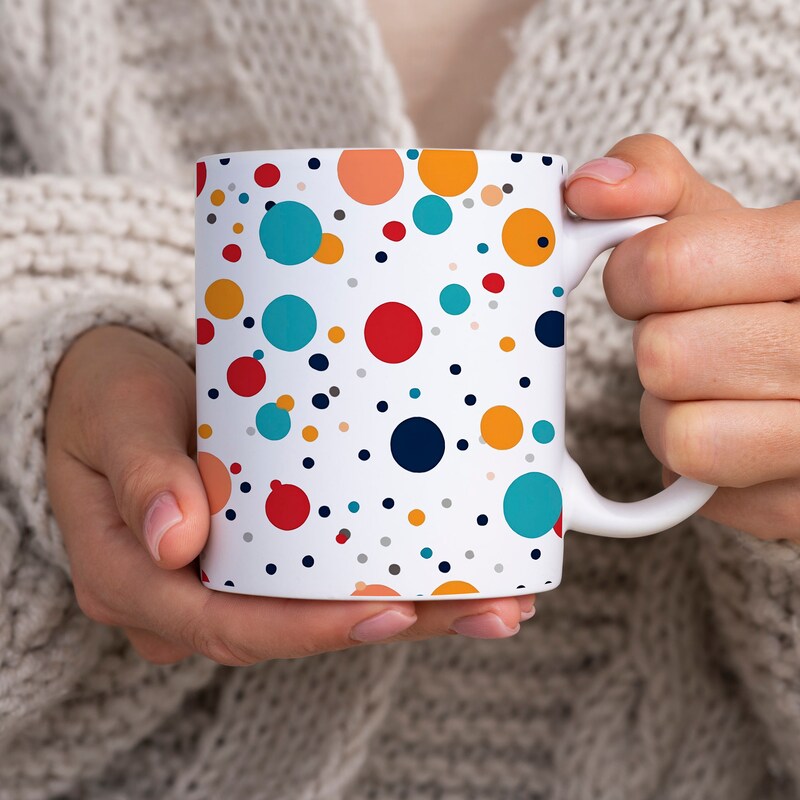 Polka Dot Coffee Cup - Etsy