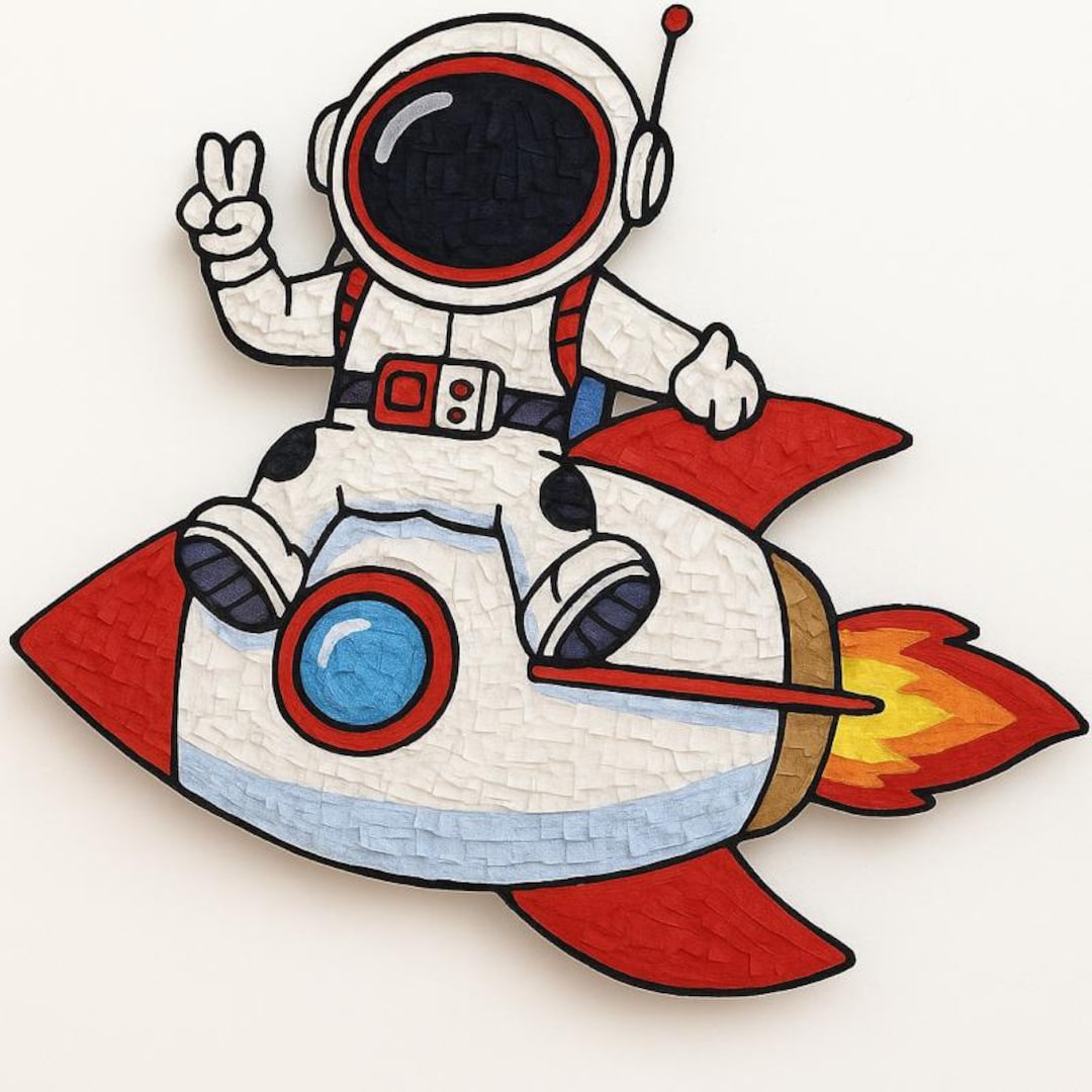 Astronaut Rocket Pinata for Kids Birthday Space Theme Party Decoration ...
