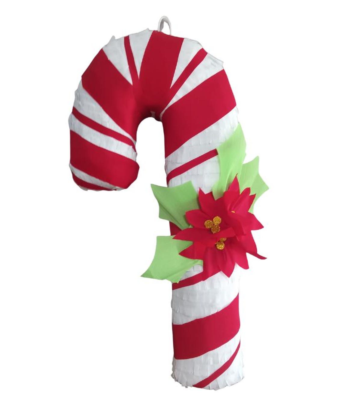 Candy Cane Pinata Poinsettia Flower, Mexican Christmas Christmas Pinata ...