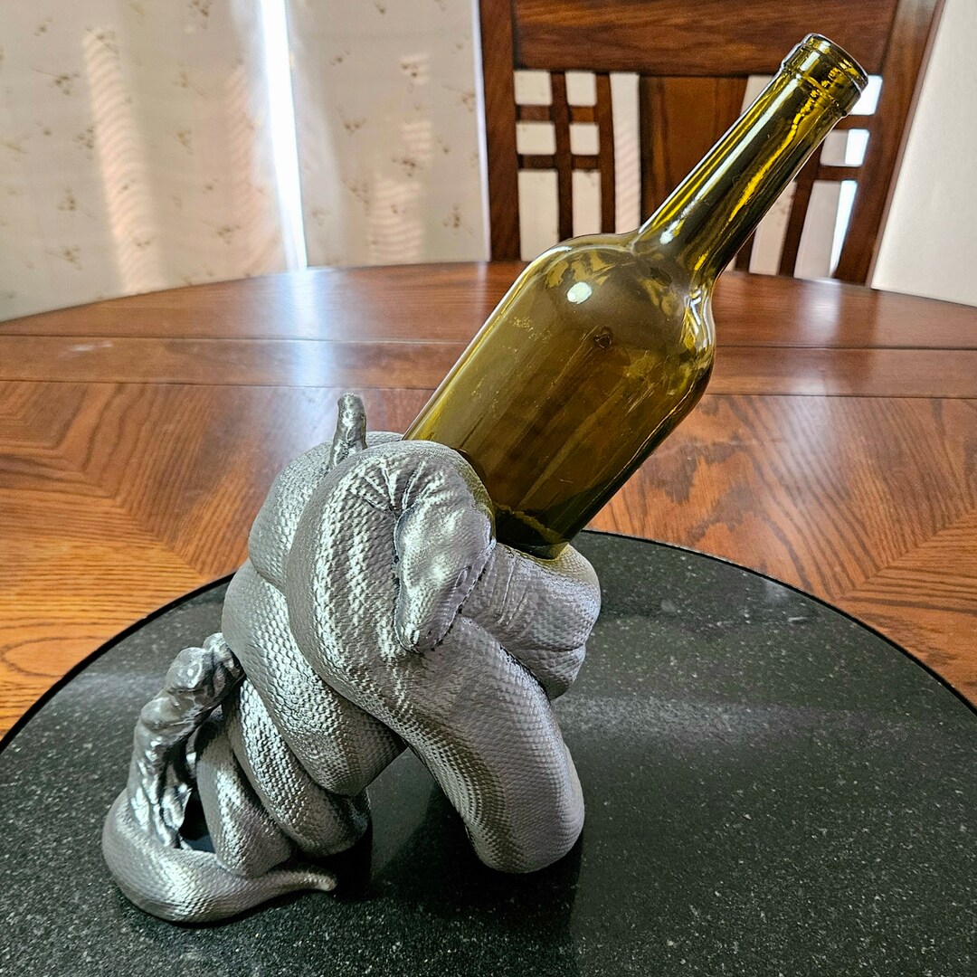 Serpentine Elegance: 3D Printed Ball Python Wine Holder - Etsy