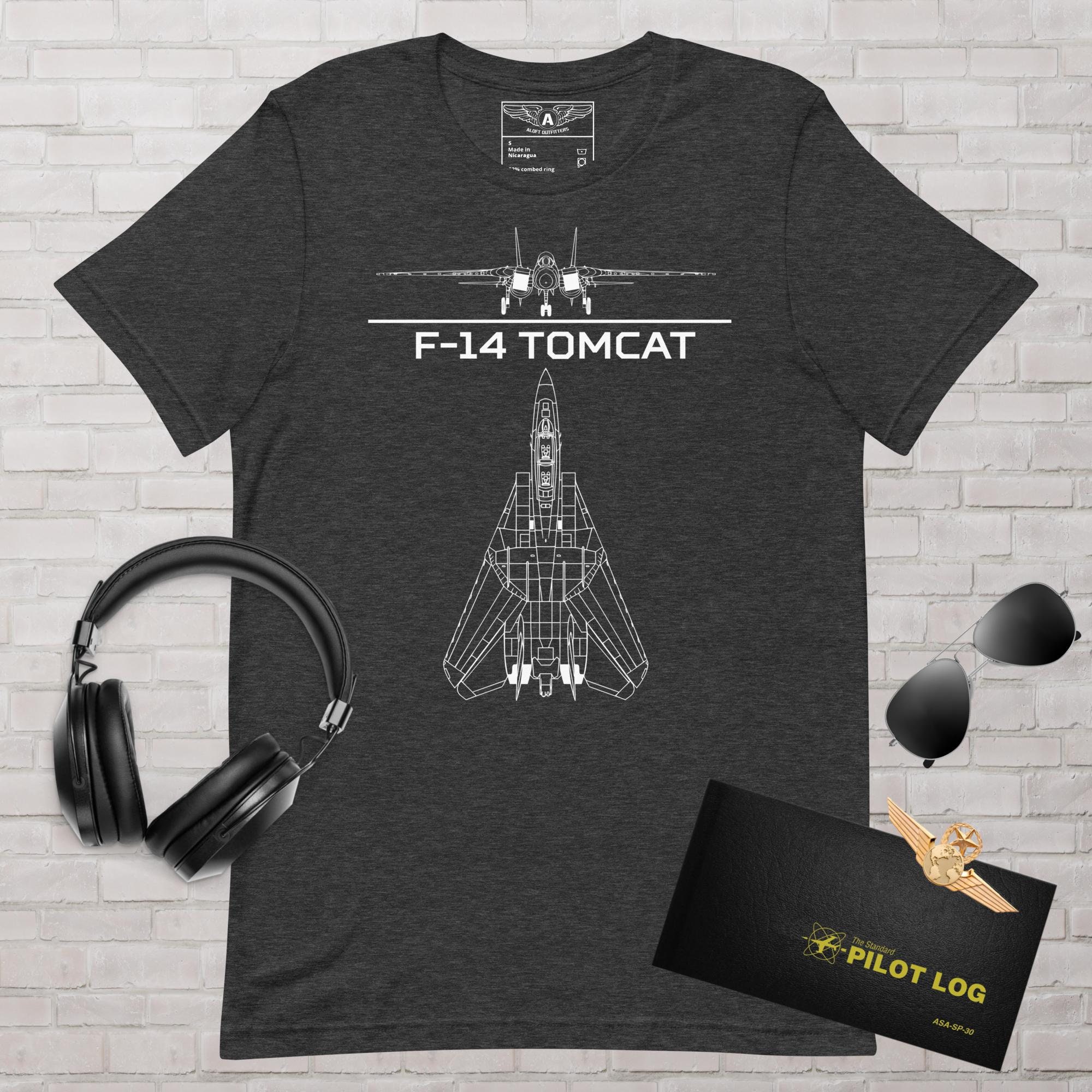 Unisex F-14 Tomcat T-shirt Top Gun Inspired Military Aircraft Tee ...