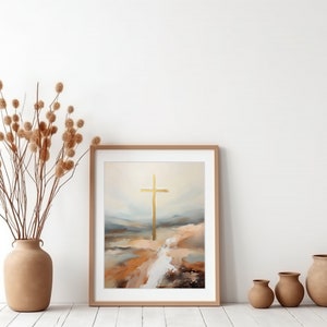 The Cross, Abstract Christian Art, Minimalist, Digital, Jesus Christ, Jesus Wall Art, Jesus ...