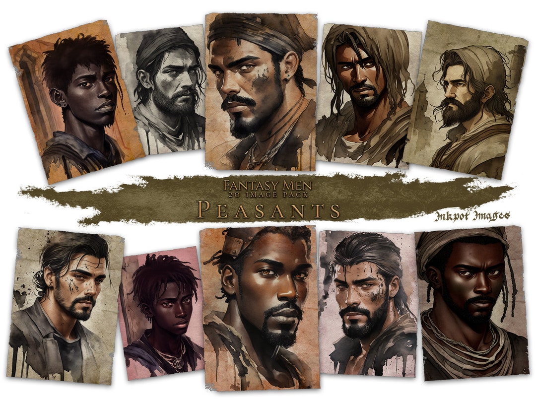 Character Portraits: Male Peasants - Etsy