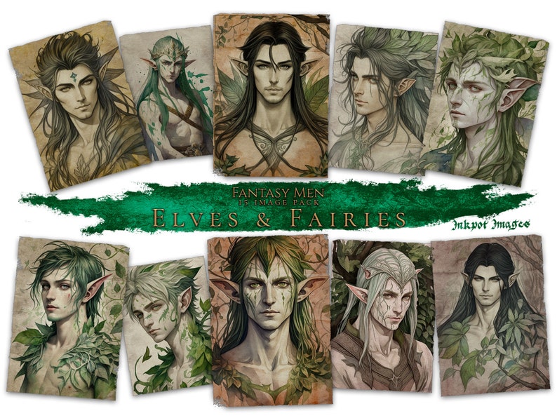 Character Portraits: Male Elves & Fairies - Etsy