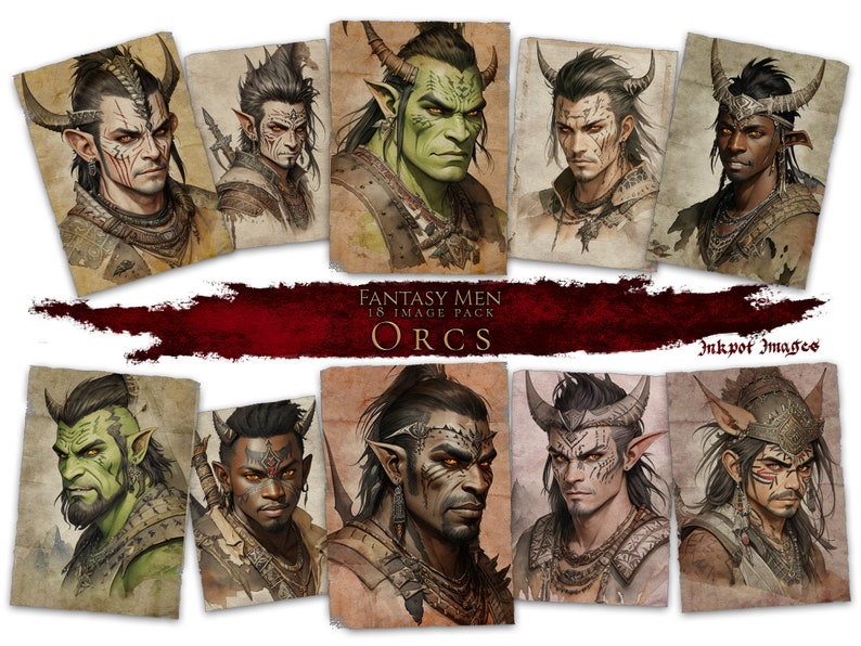 Character Portraits: Male Orcs - Etsy