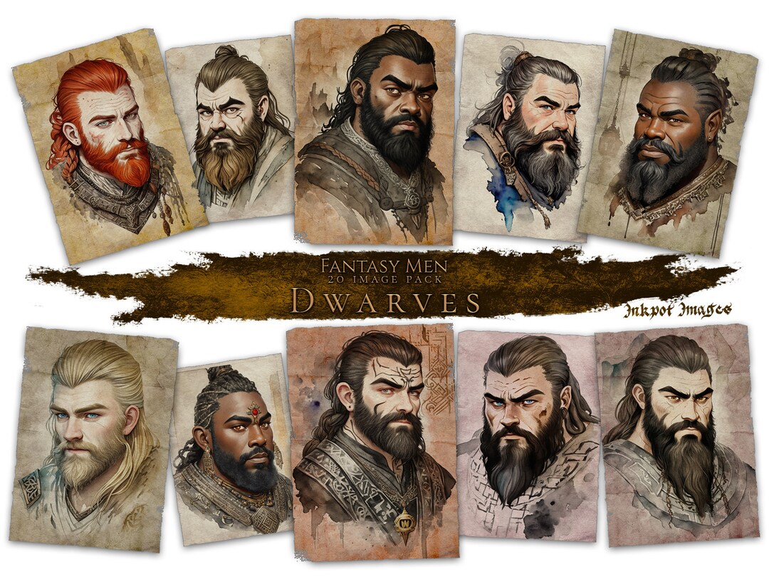 Character Portraits: Male Dwarves - Etsy