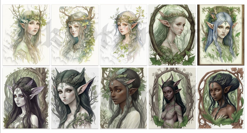 Character Portraits: Female Elves & Fairies - Etsy