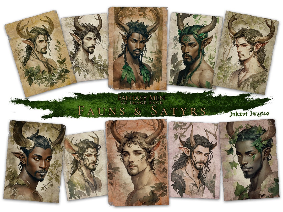 Character Portraits: Male Fauns & Satyrs - Etsy