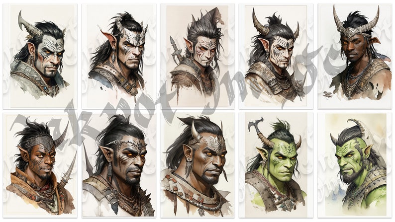 Character Portraits: Male Orcs - Etsy