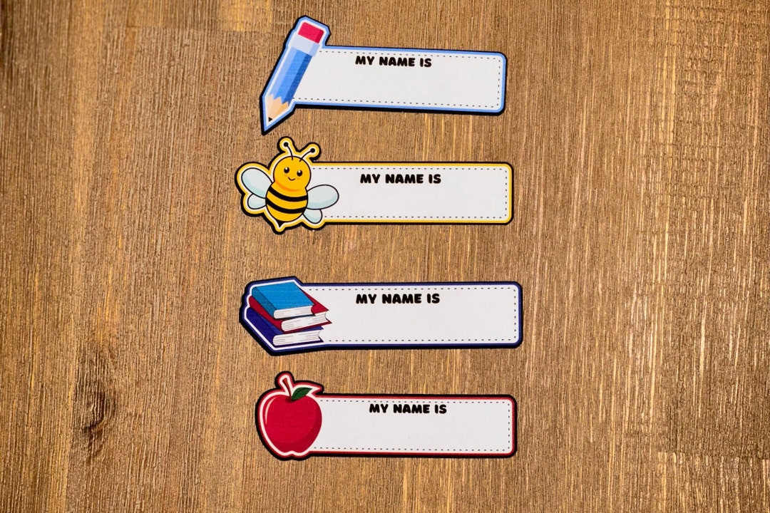Back to School Name Tag Stickers for Students and Teachers - Etsy