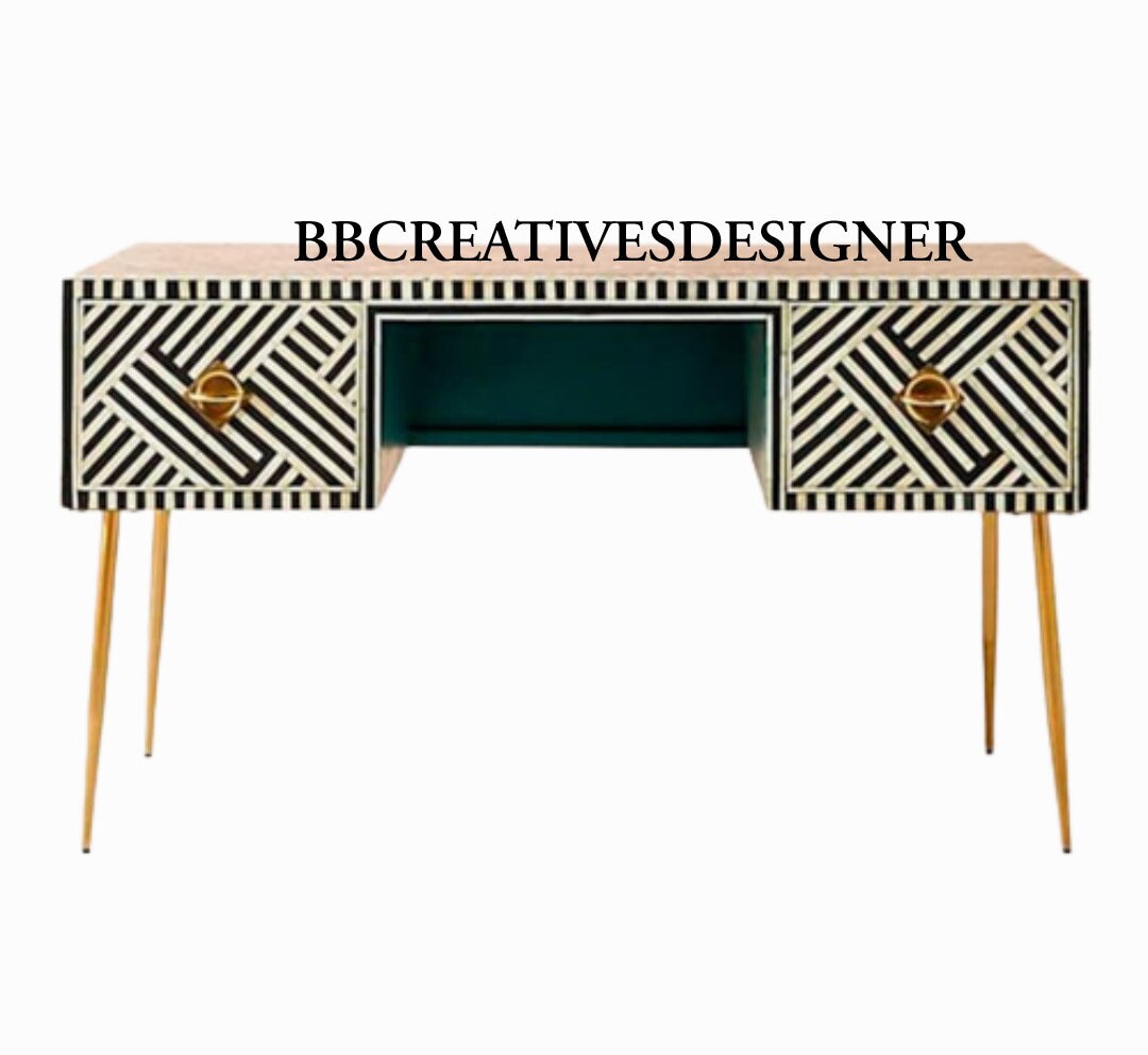 Handmade Wooden Bone Inlay Console/ Console Table / Desk / Study Table ...