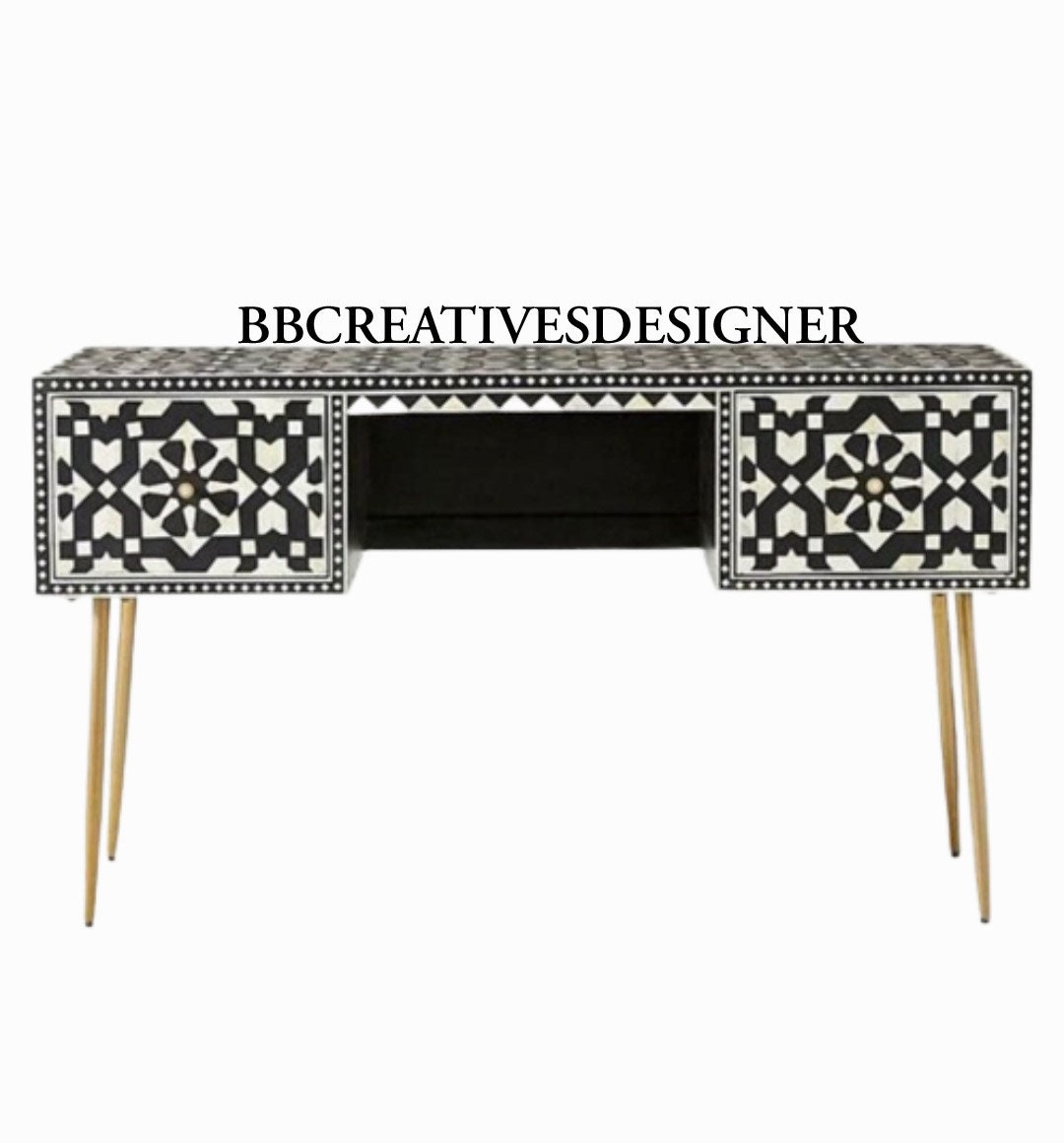 Handmade Wooden Bone Inlay Console/ Console Table / Desk / Study Table ...
