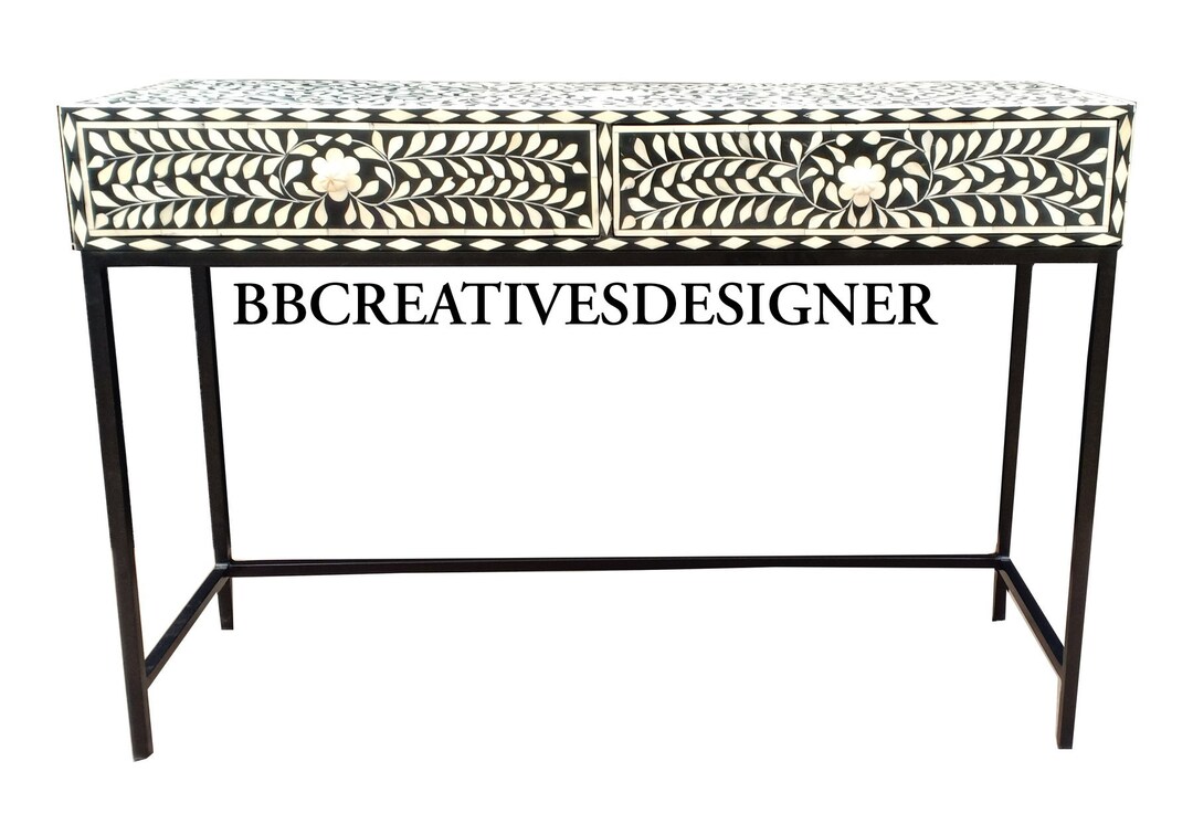 Handmade Wooden Bone Inlay Console/ Console Table / Desk / Study Table ...