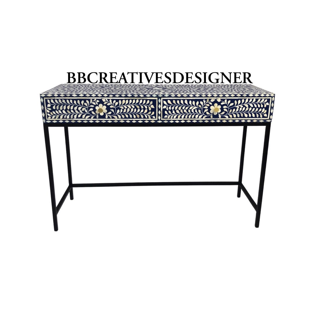Handmade Wooden Bone Inlay Console/ Console Table / Desk / Study Table ...