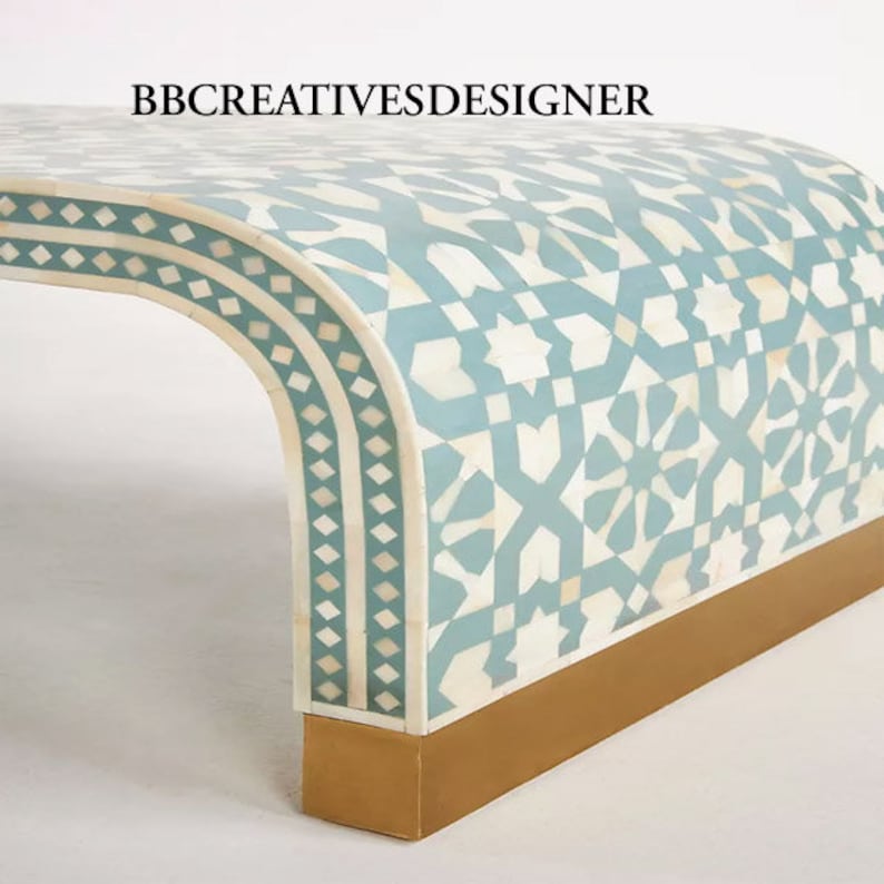 Handmade Wooden Bone Inlay Coffee Table/ Center Table / Inlay Coffee ...
