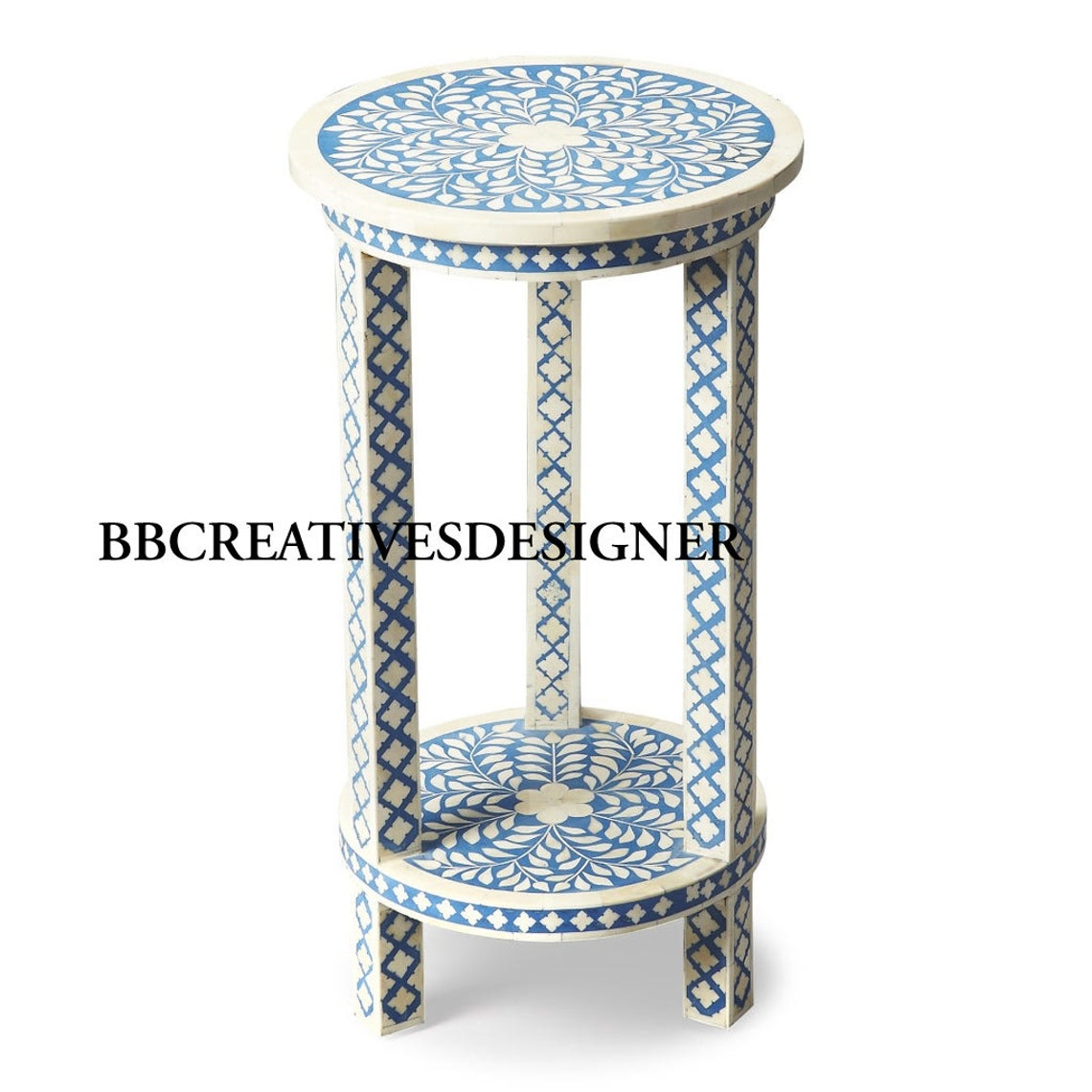 Handmade Wooden Bone Inlay Sidetable /bedside / Nightstand for ...