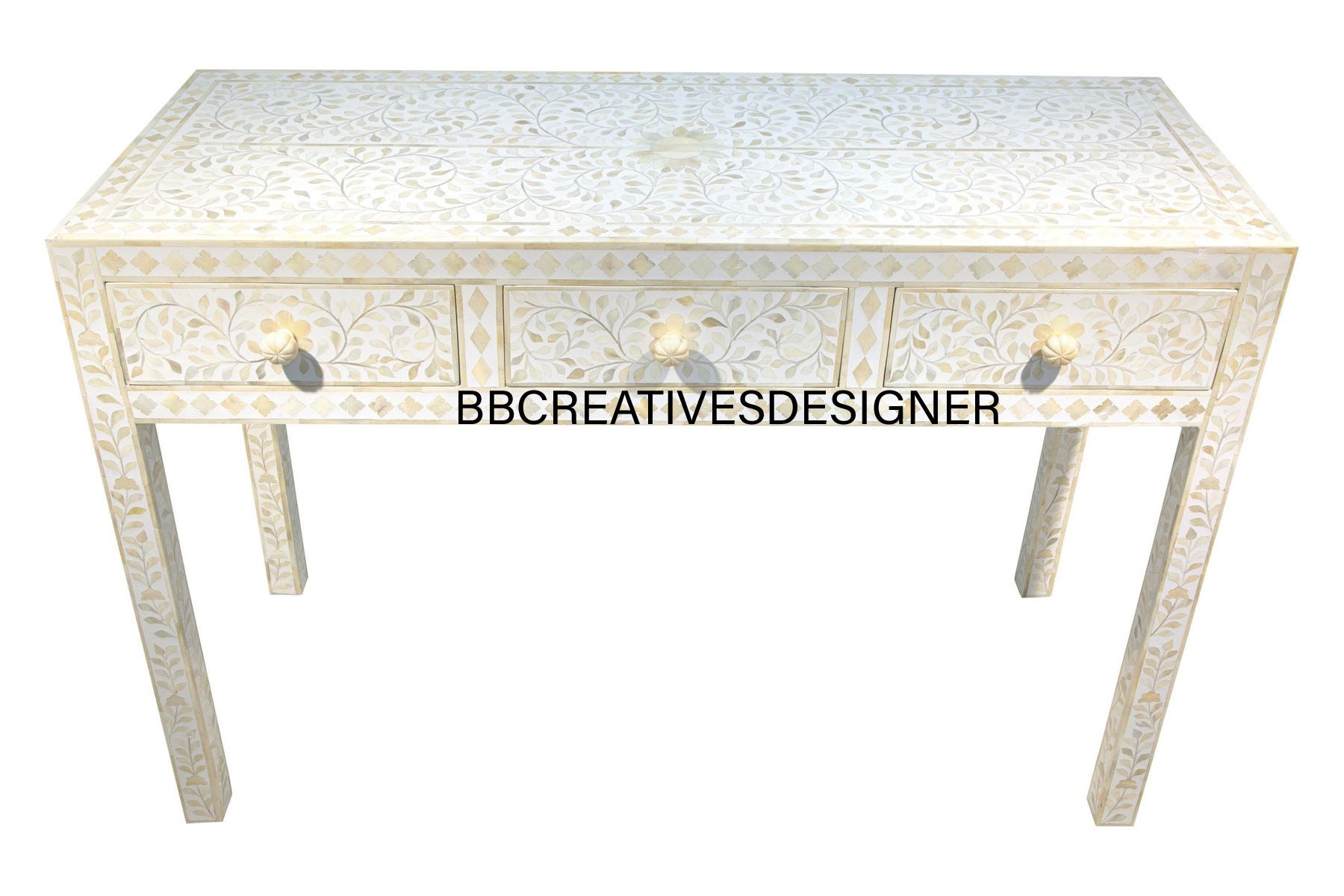 Handmade Wooden Bone Inlay Console/ Console Table / Desk / Study Table ...