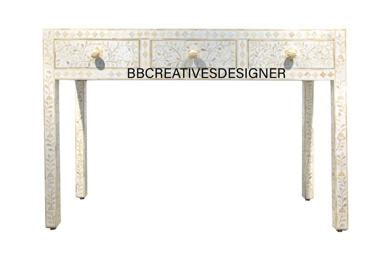 Handmade Wooden Bone Inlay Console/ Console Table / Desk / Study Table ...