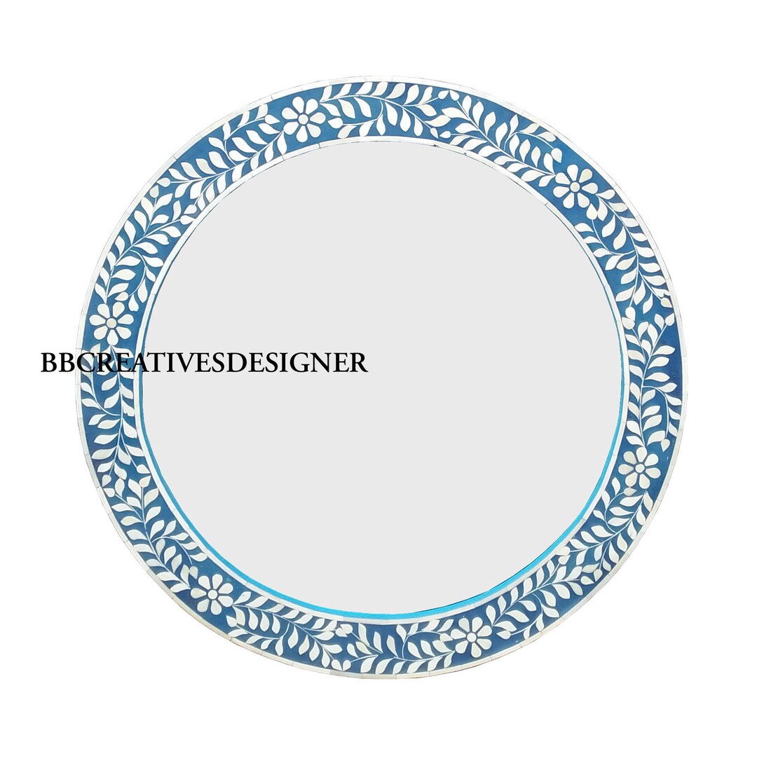 Handmade Wooden Bone Inlay Mirror Frame / Wall Decor / Wall Mirror in ...