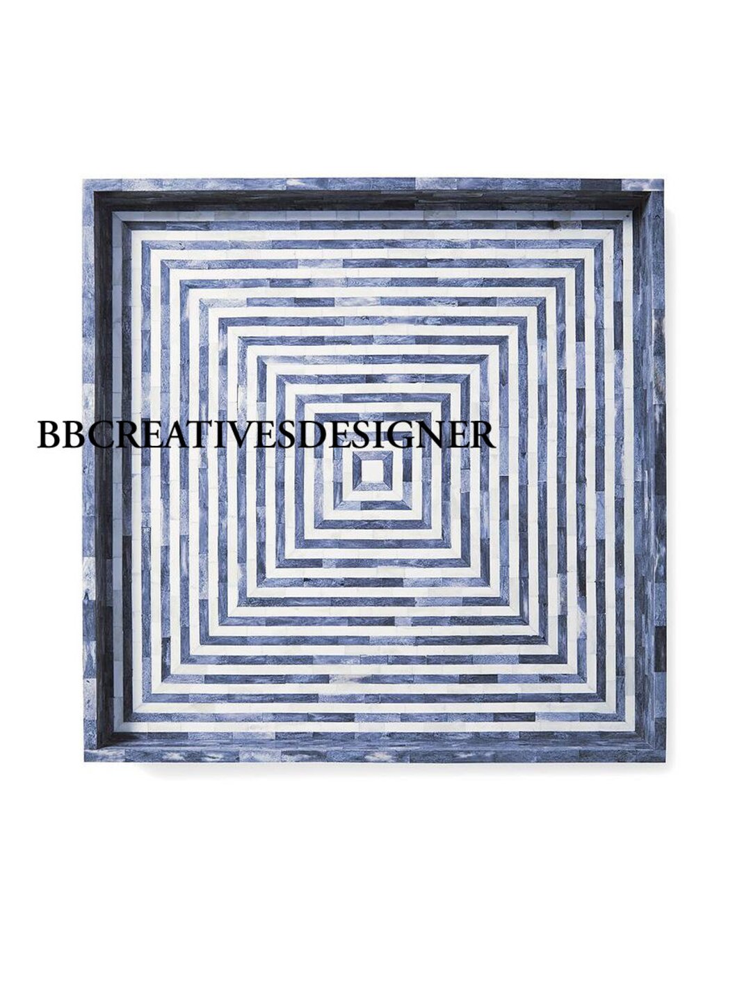 Handmade Wooden Bone Inlay Tray / Serving Tray / Inlay Tray in Modern ...