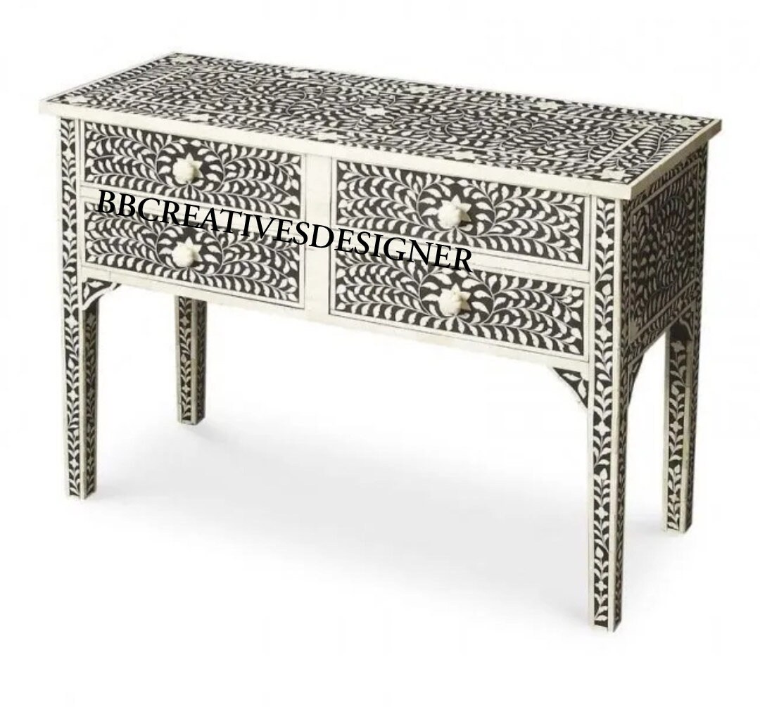 Handmade Wooden Bone Inlay Console/ Console Table / Desk / Study Table ...