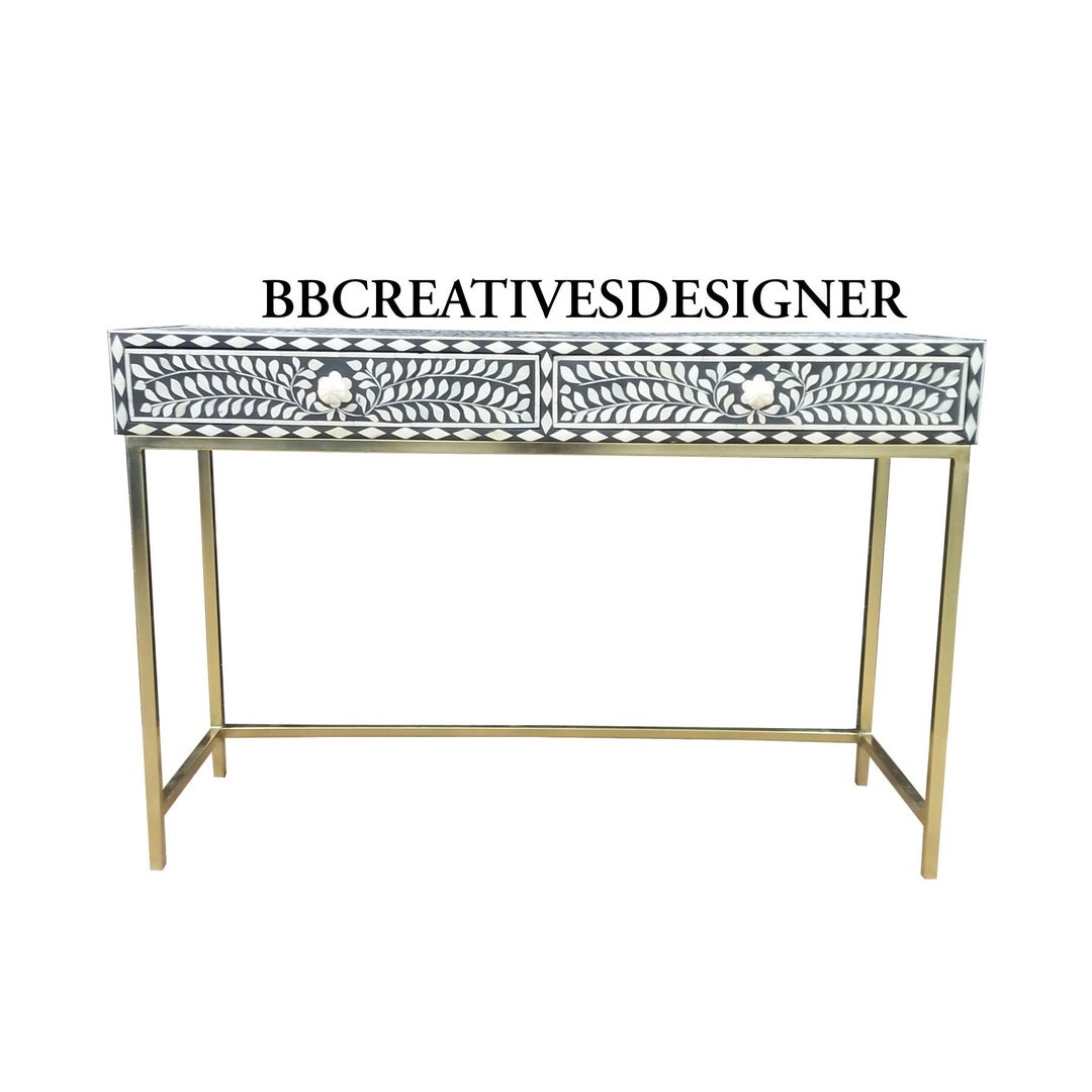 Handmade Wooden Bone Inlay Console/ Console Table / Desk / Study Table ...