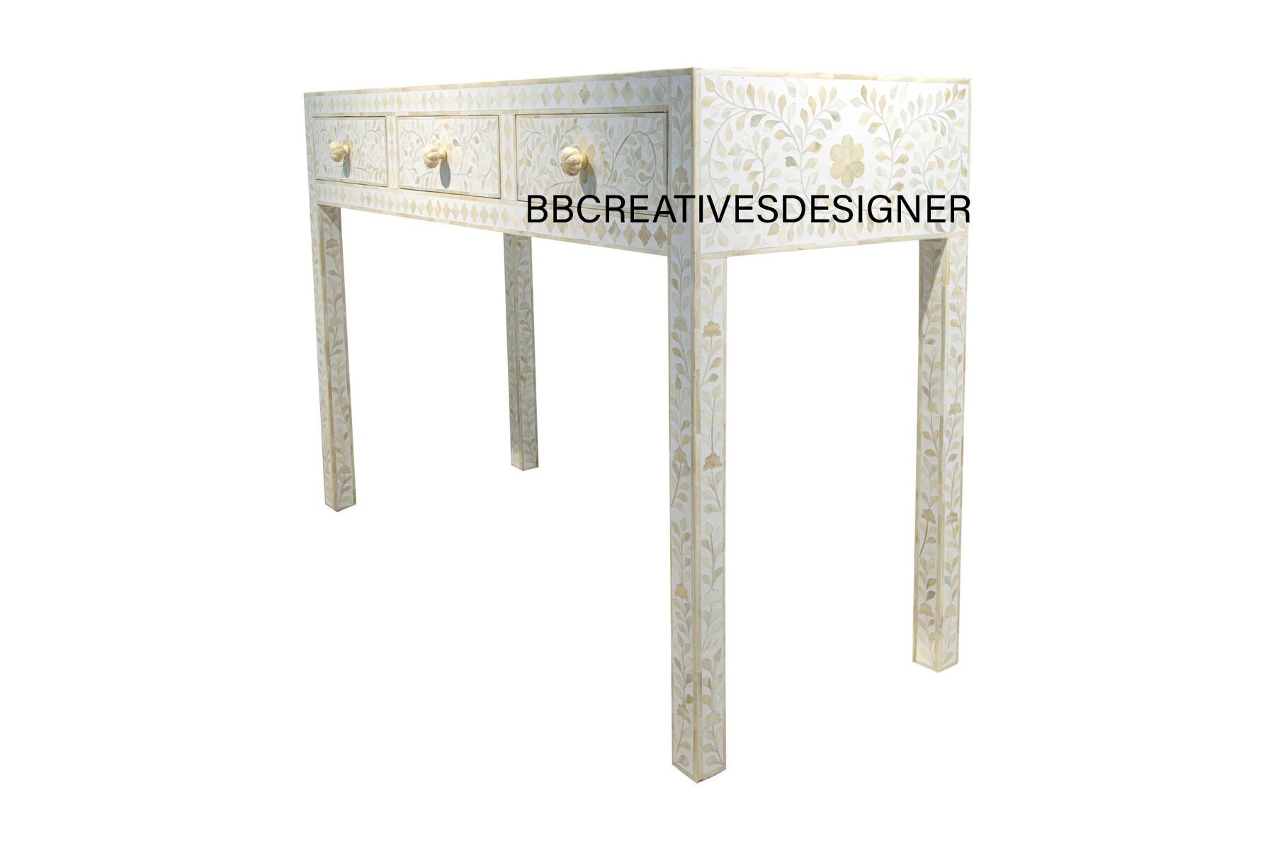 Handmade Wooden Bone Inlay Console/ Console Table / Desk / Study Table ...