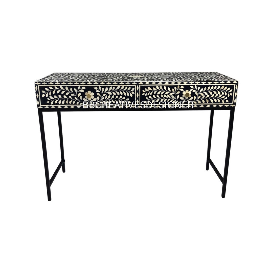 Handmade Wooden Bone Inlay Console/ Console Table / Desk / Study Table ...